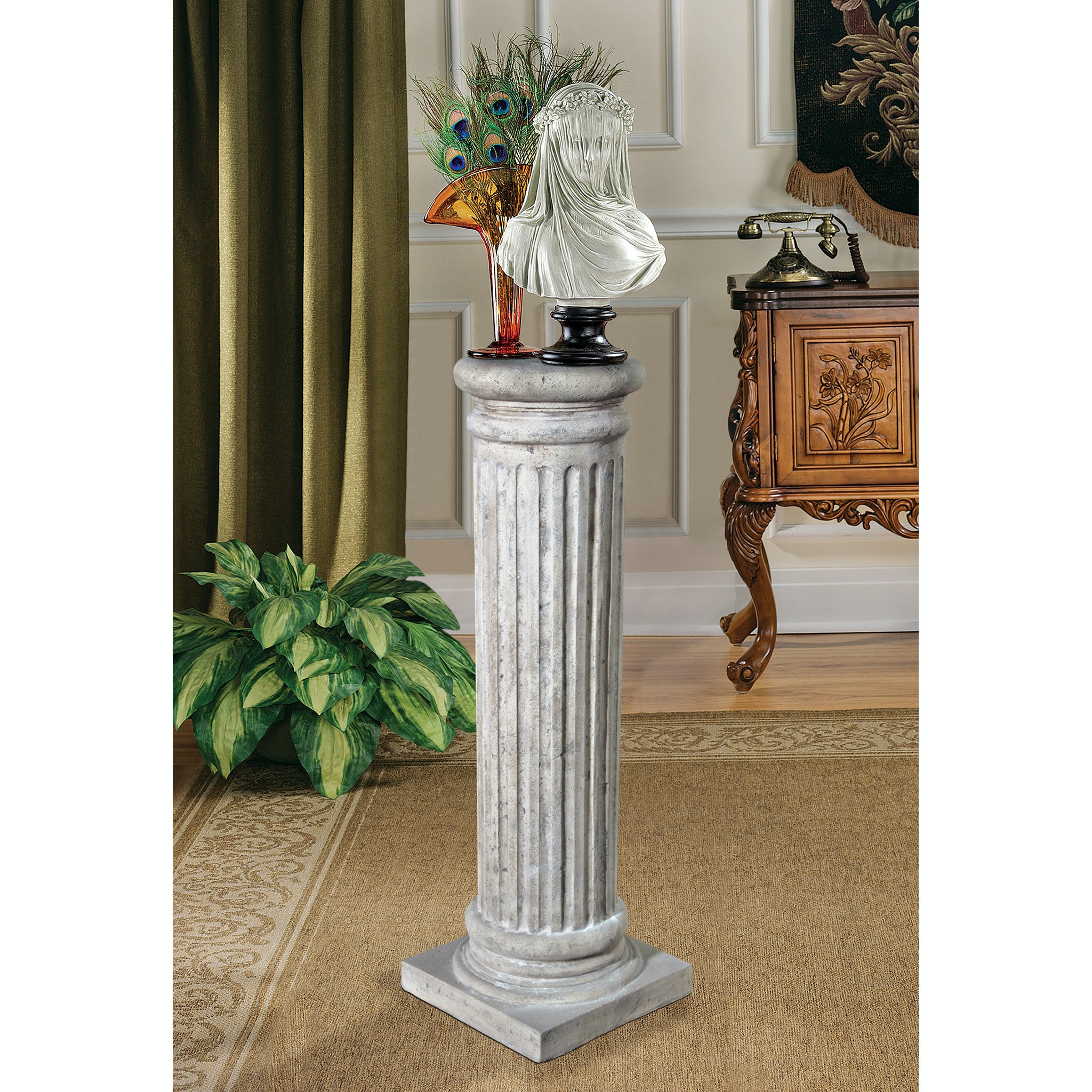 Medium Greek Fluted Plinth - Traditional - Garden Statues And Yard Art ...