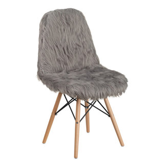 White Shaggy Chair - Contemporary - Dining Chairs - by Bentley ...