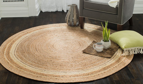 Square table, round rug?