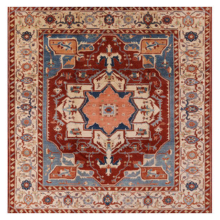 Ahgly Company Indoor Rectangle Mid-Century Modern Area Rugs, 5' x 7', 7 ...