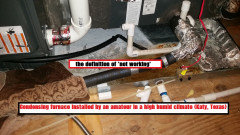 Running condensate drain line on goodman furnace