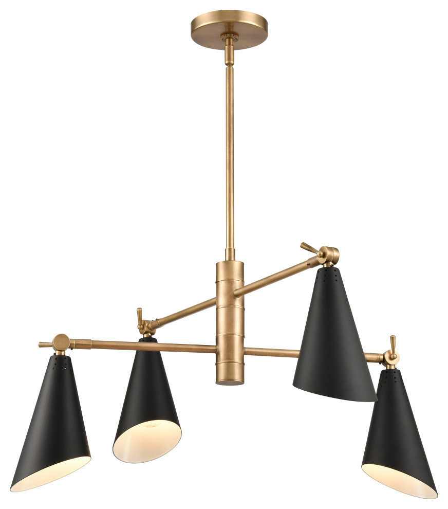 Luca 26" Wide 4-Light Chandelier, Natural - Transitional - Chandeliers ...