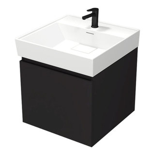 Nameeks Sharp-1919-W Sharp 19" Wall Mounted Single Basin Vanity ...