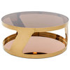 Sonya Modern Round Gold Coffee Table - Contemporary - Coffee Tables ...