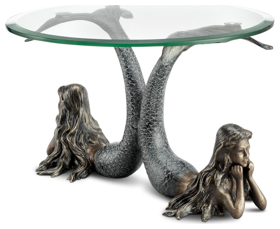 Mermaid Duet Table Server/Candleholder - Beach Style - Side Tables And ...