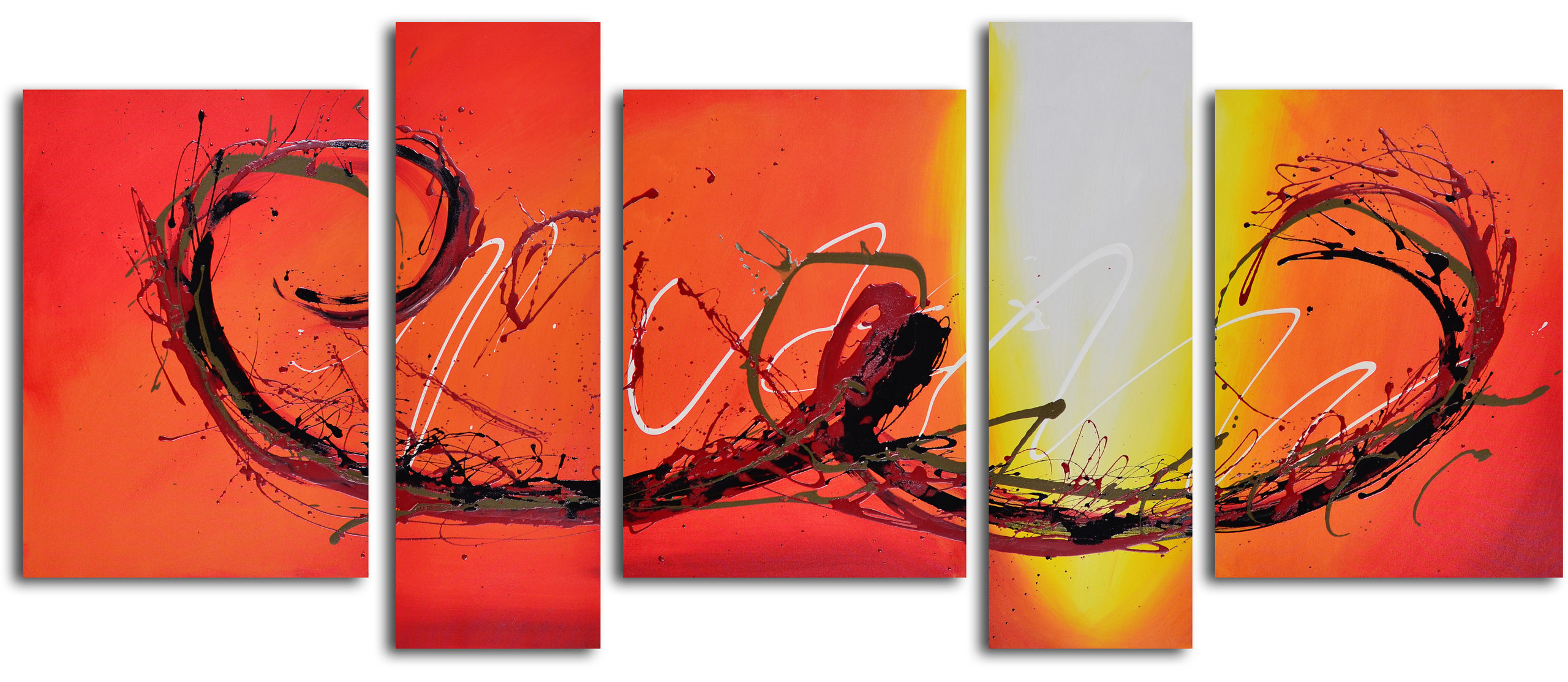 Evening Firelight Hand Painted Canvas Wall Art - Contemporary ...