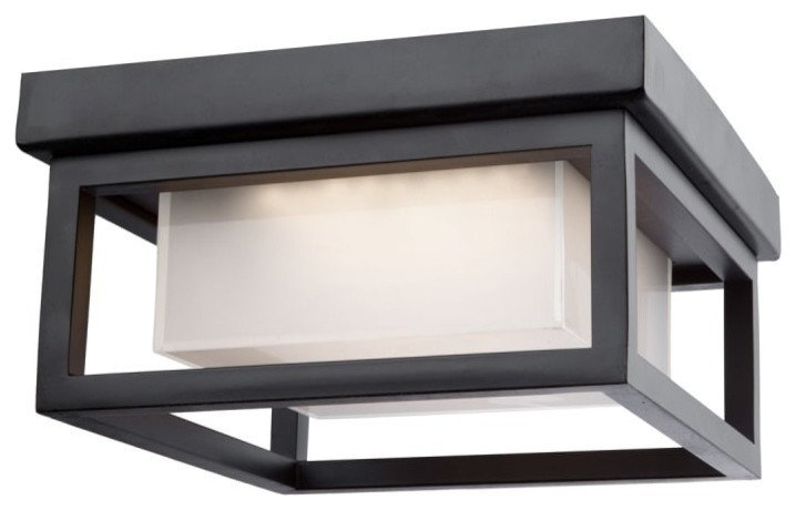 Overbrook 1-Light Outdoor - Transitional - Outdoor Flush-mount Ceiling ...