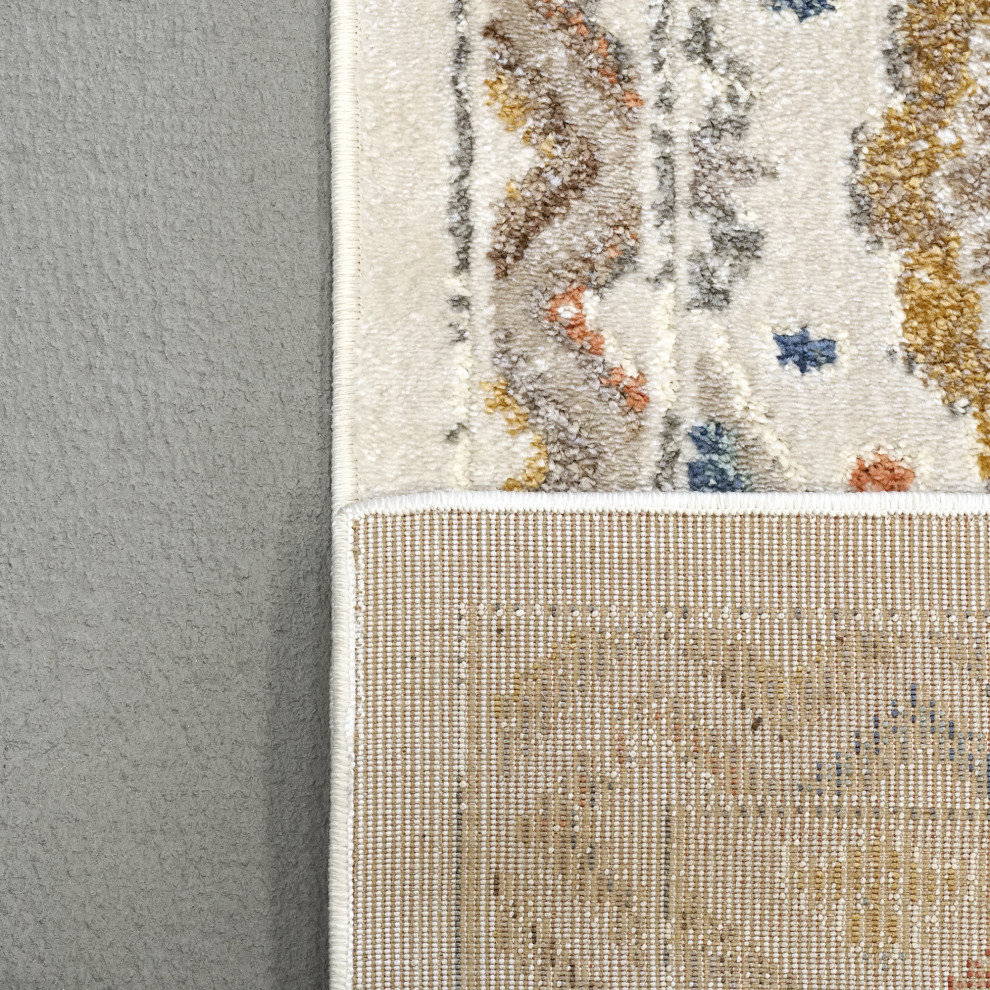 Dynamic Rugs Falcon Polypropylene Area Rug 6806-999 Ivory/Multi, 7 ...