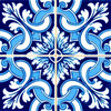 5" X 5" Blue Bali Removable Peel and Stick Tiles - Contemporary - Wall ...