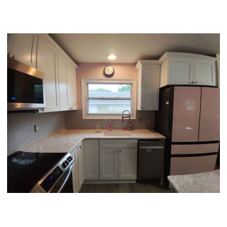 Modern Kitchen Remodel Done in Pebble Gray Cabinets - Modern - Kitchen ...