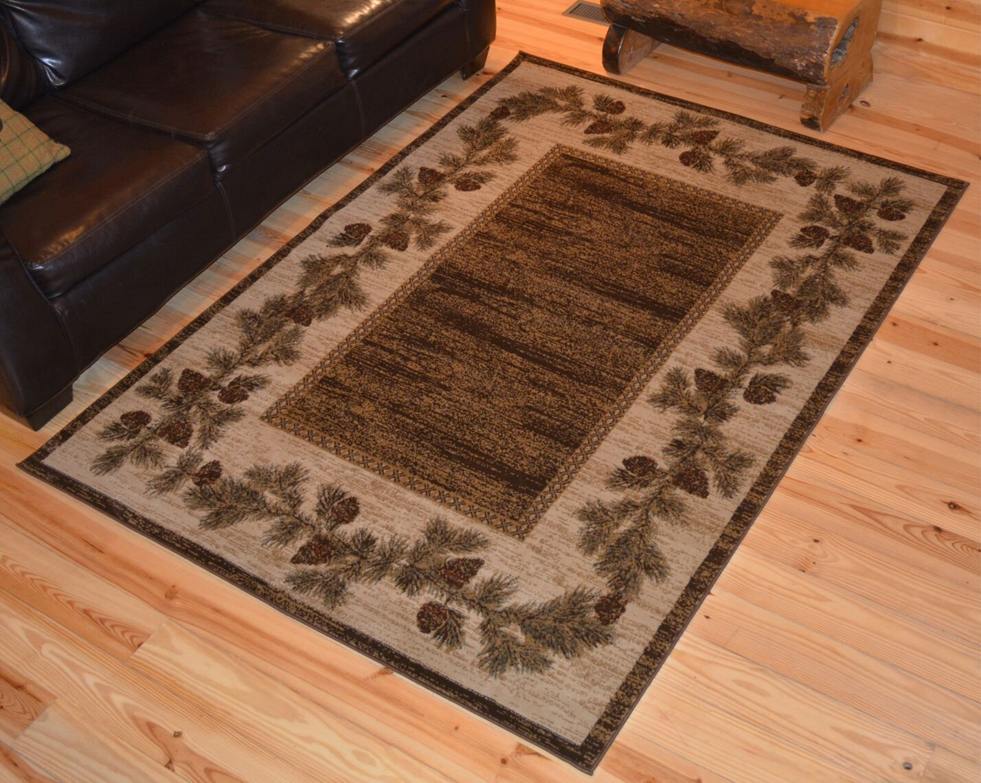 Hearthside Rustic Mountain View Brown Area Rug, 2'3"x7'7" - Rustic ...