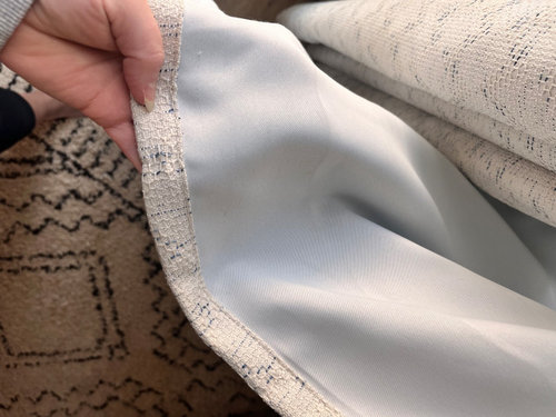 How to fix snags in fabric when curtain is lined