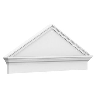 Peaked Cap Smooth Architectural Grade PVC Pediment, 38"W x 16-3/8"H x 2 ...