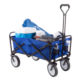 Folding Utility Cart with Telescoping Handle Heavy-Duty Collapsible ...