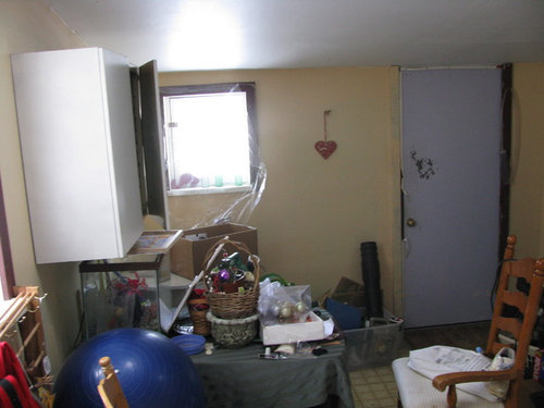 don't know what to do with this room: laundry ,dryer,piano, garden ...