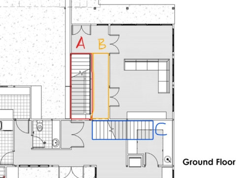 Staircase positioning advice | Houzz AU