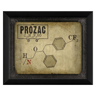 Prozac Molecule Framed Artwork - Contemporary - Prints And Posters - by ...