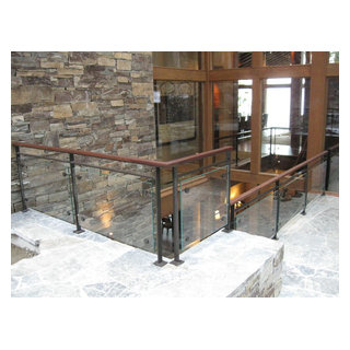 Custom Heavy Glass Railing - Seattle - by Selkirk Glass & Cabinets | Houzz