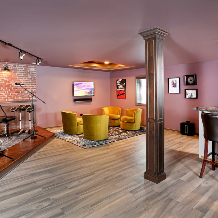 75 Ceramic Tile Basement Ideas You'll Love - June, 2026 | Houzz