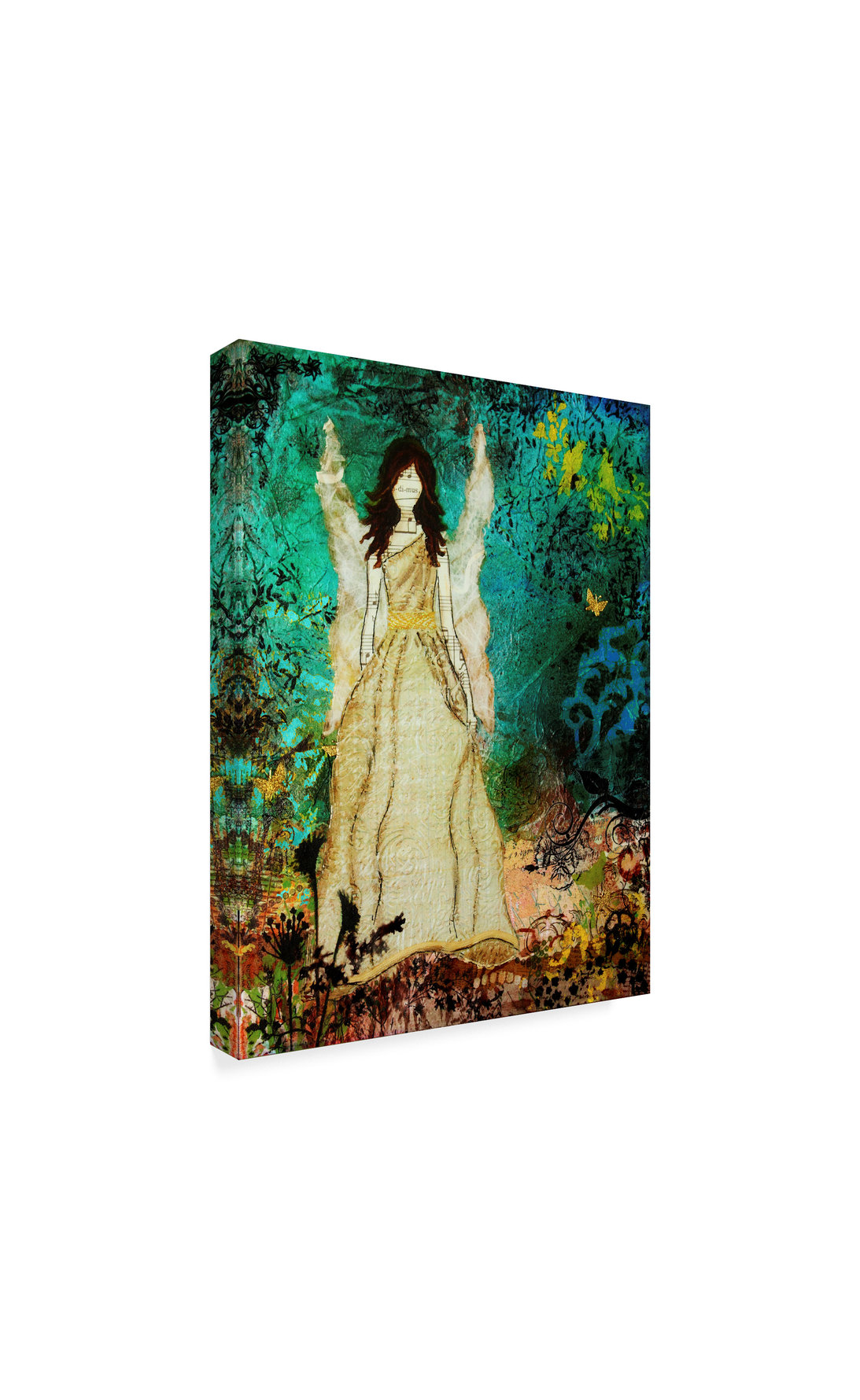 Janelle Nichol 'Angel In The Garden' Canvas Art, 19"x14" - Contemporary ...