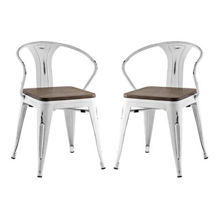 Promenade Bamboo Dining Chair Set of 2 - Industrial - Dining Chairs ...