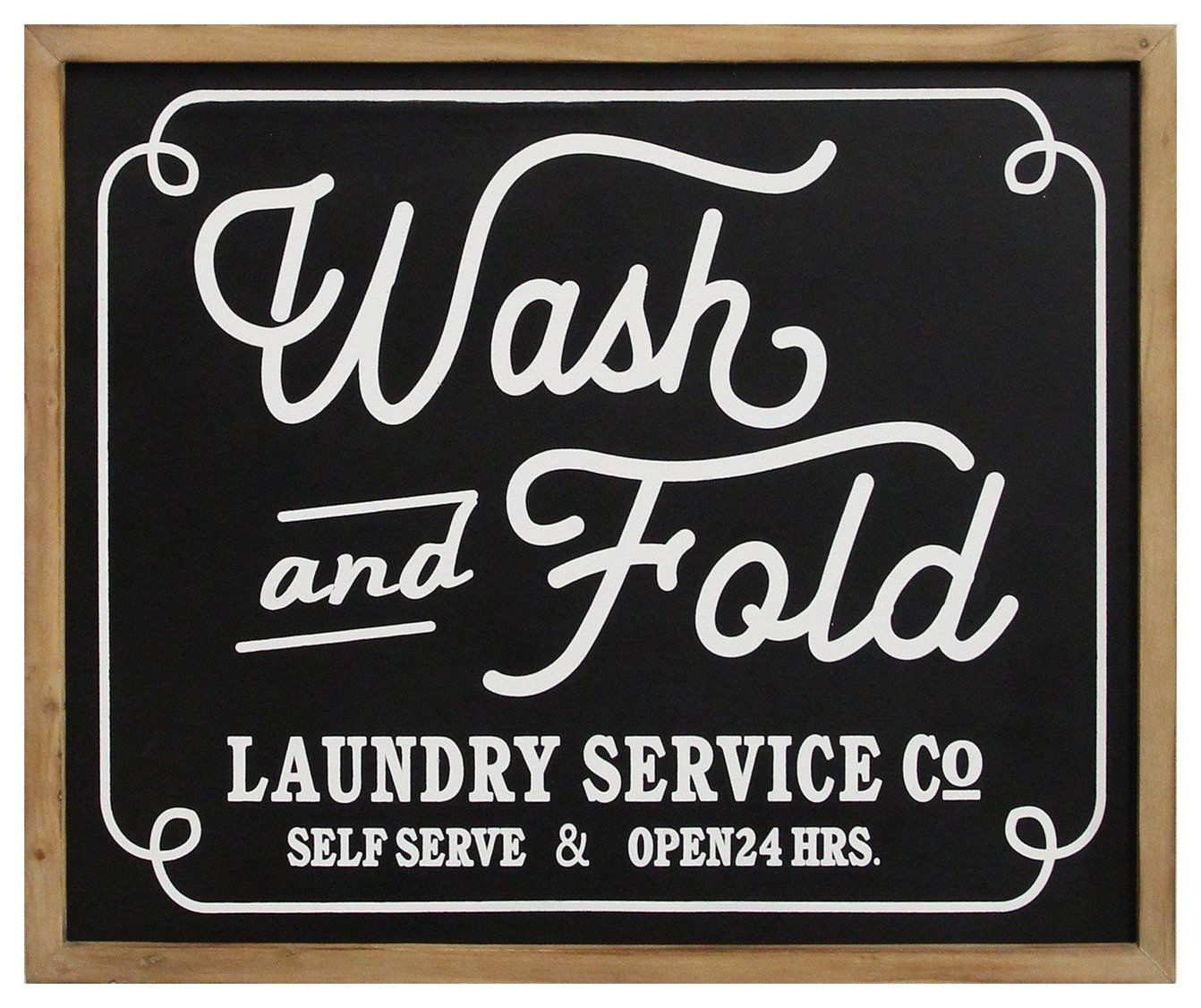 Stratton Home Decor Wash and Fold Laundry Sign Wall Decor ...