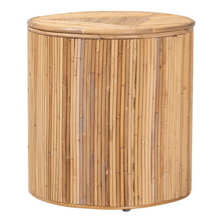Iqra Natural Rattan End Table - Tropical - Side Tables And End Tables ...