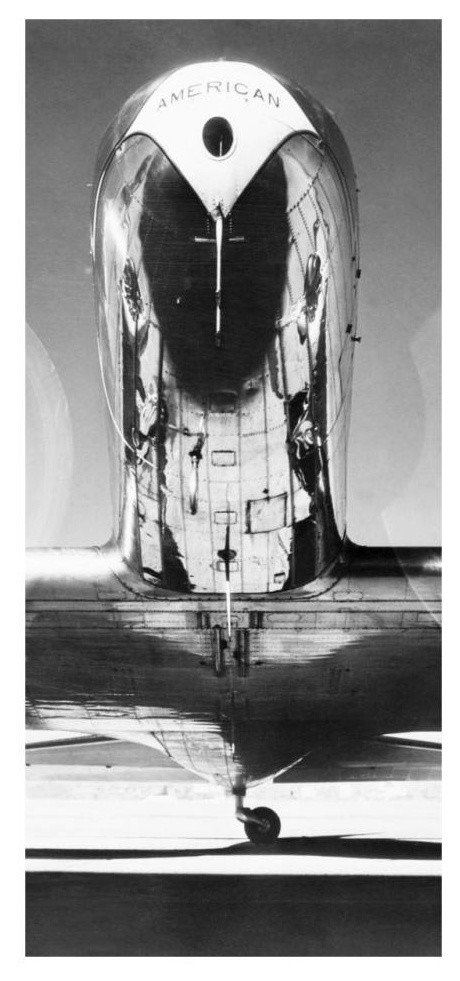 "Triptych - Front View of Passenger Airplane" Center Panel Wall Art ...