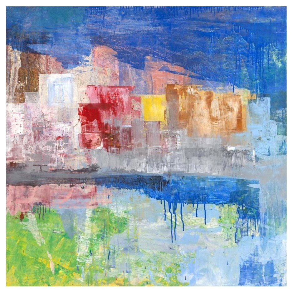 "Villaggio sul lago" Digital Paper Print by Italo Corrado, 20"x20", 20 ...