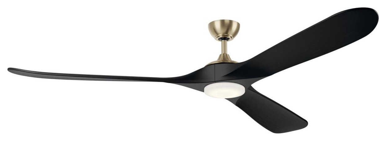 Mylo 1 Light 80 in. Indoor Ceiling Fan, Champagne Bronze - Contemporary ...