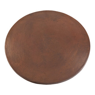 30" Round Hammered Copper Table Top - Transitional - Table Tops And ...