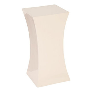 Paya Pedestal, Gel Coat White - Contemporary - Side Tables And End ...
