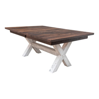 Foster Farmhouse Dining Table, Barnwood, 42x60 - Rustic - Dining Tables ...
