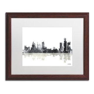 Marlene Watson 'Boston Mass Skyline BG-1' Framed Art, 16"x20 ...