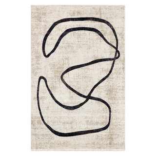 nuLOOM Hayley Modern Abstract Fringe Area Rug, 8'x10'2" - Contemporary ...