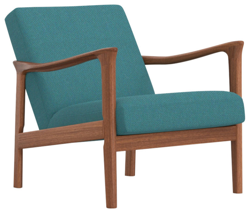 Zephyr Lounge Chair, Turquoise - Midcentury - Armchairs And Accent ...