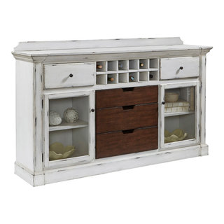 Roseto HMIF74963 Bologna 72"W 5 Drawer Hardwood Sideboard - Farmhouse ...