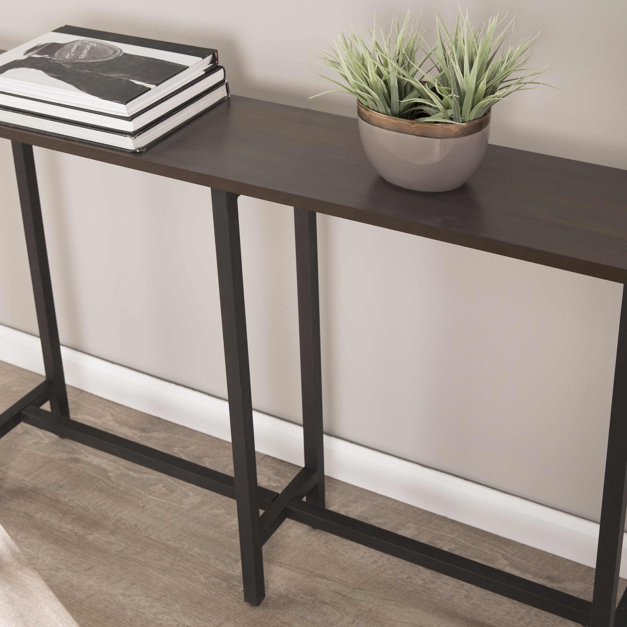 Rolling Long Narrow Console Table - Industrial - Console Tables - by ...