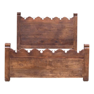 Santa Fe Reclaimed Wood Bed, Queen - Rustic - Platform Beds - by FoxDen ...