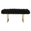 Piper Faux Sheepskin Bench Black - Contemporary - Upholstered Benches ...