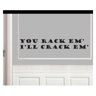 You rack em' Vinyl Wall Decal billiardquotes04, 48 in. - Contemporary ...
