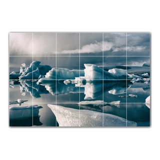 Glacier Ceramic Tile Wall Mural HZ500726, 48" Wide x 32" High ...