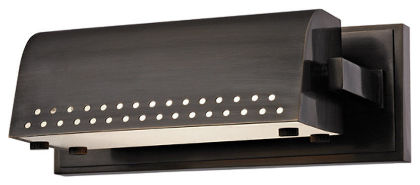 Garfield Small LED Picture Light in Aged Brass - Transitional - Display ...