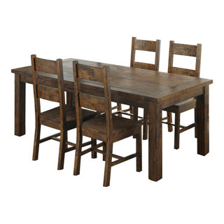 Coleman 5-piece Rectangular Dining Set Rustic Golden Brown - Dining ...