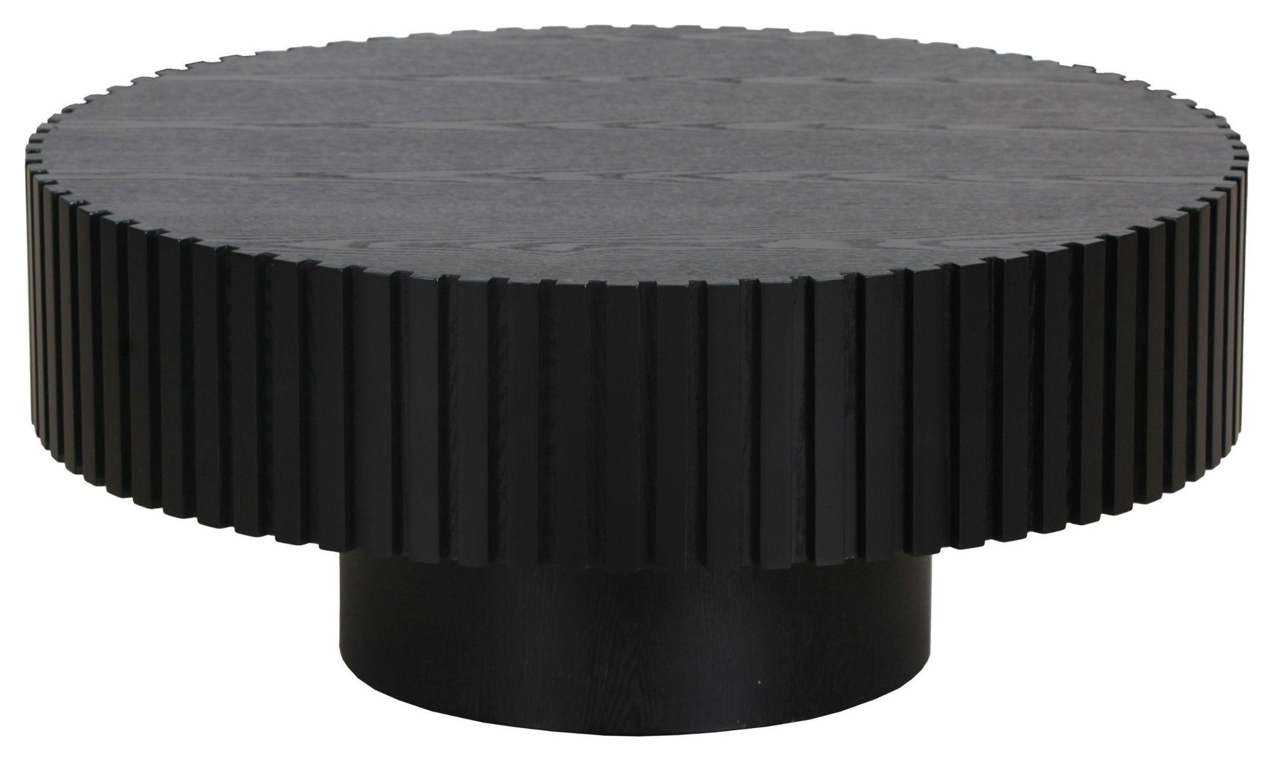 Modrest Pierre Modern Black Ash Small Round Coffee Table - Transitional ...