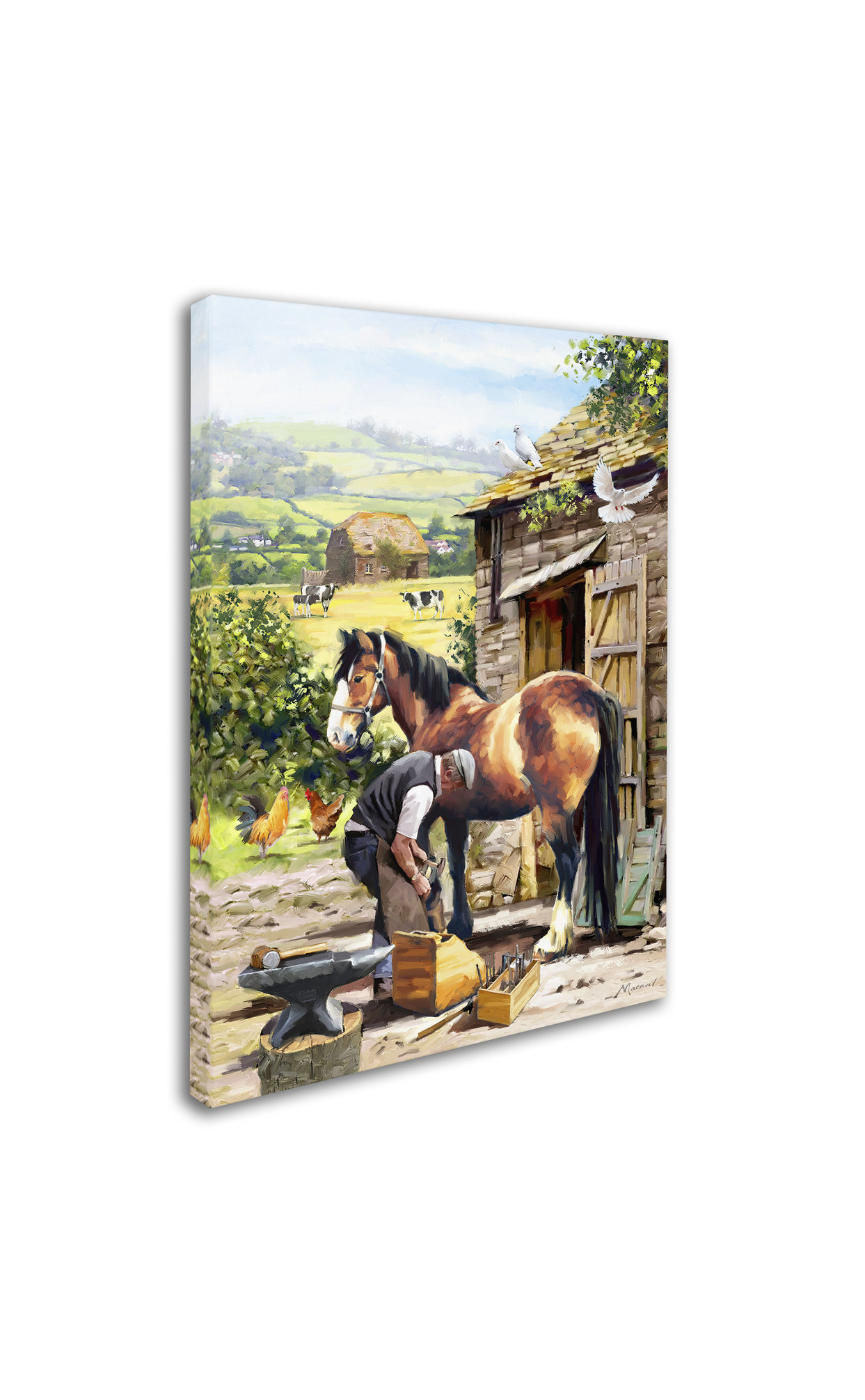 The Macneil Studio 'Farrier' Canvas Art, 19"x14" - Farmhouse - Prints ...