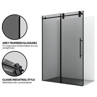 Echarri Single Sliding Frameless Shower Door, Tinted Glass, 56" W X 78"h - Contemporary - Shower ...