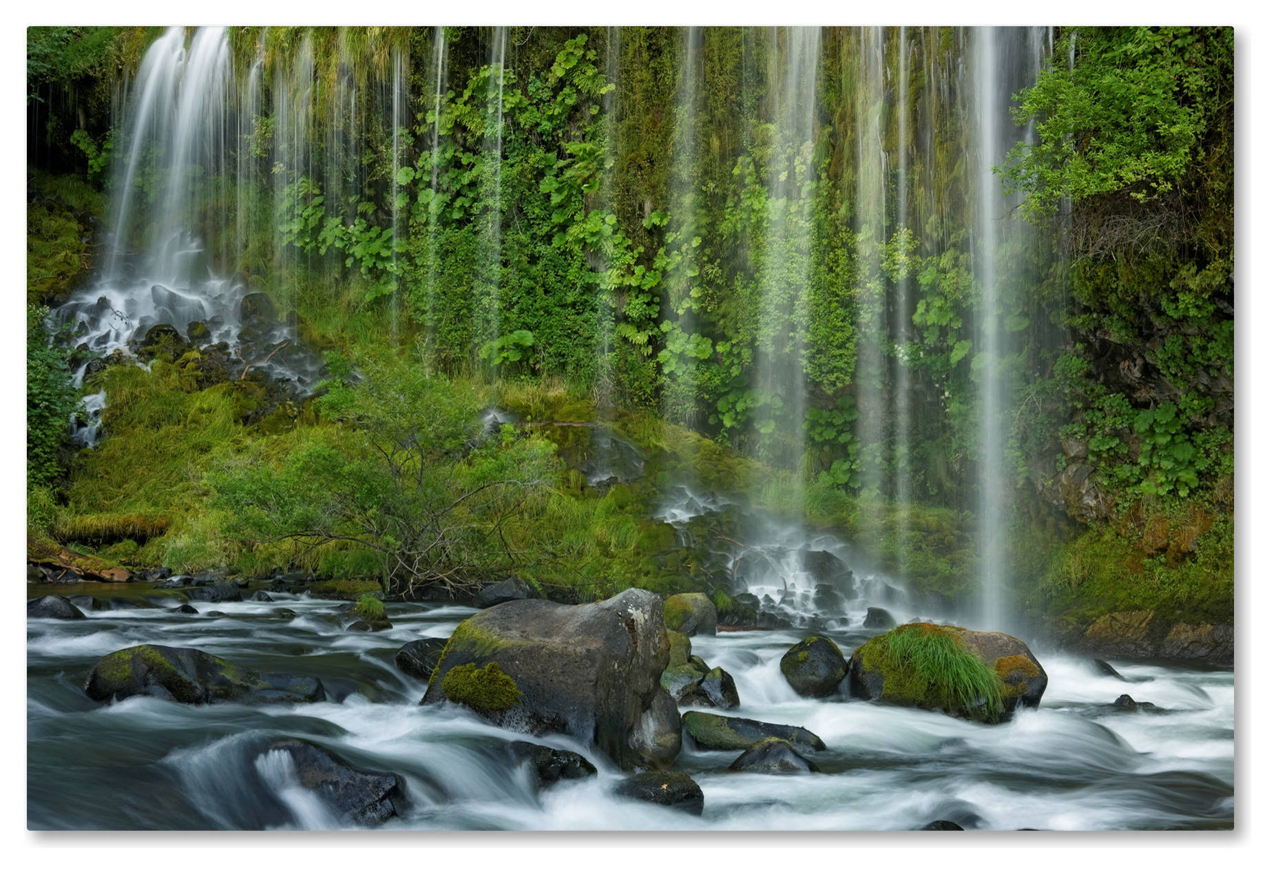 Mike Jones Photo 'Mossbrae Falls' Canvas Art, 30"x47" - Rustic - Prints ...