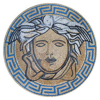 Ancient Mosaic - Medusa Versace Mosaic, 48" x 48" - Traditional - Tile ...