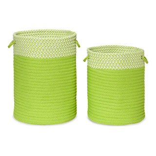 Splash In-Outdoor Hampers Green 15"x15"x18", Round, Braided - Hampers ...